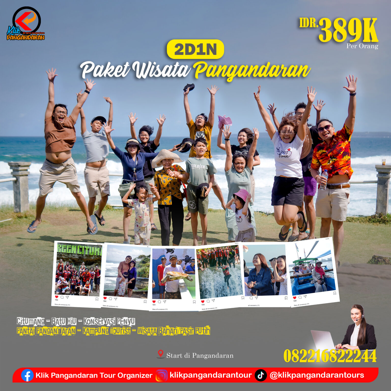 Paket Wisata Pangandaran 2D 1N Murah - Klik Pangandaran